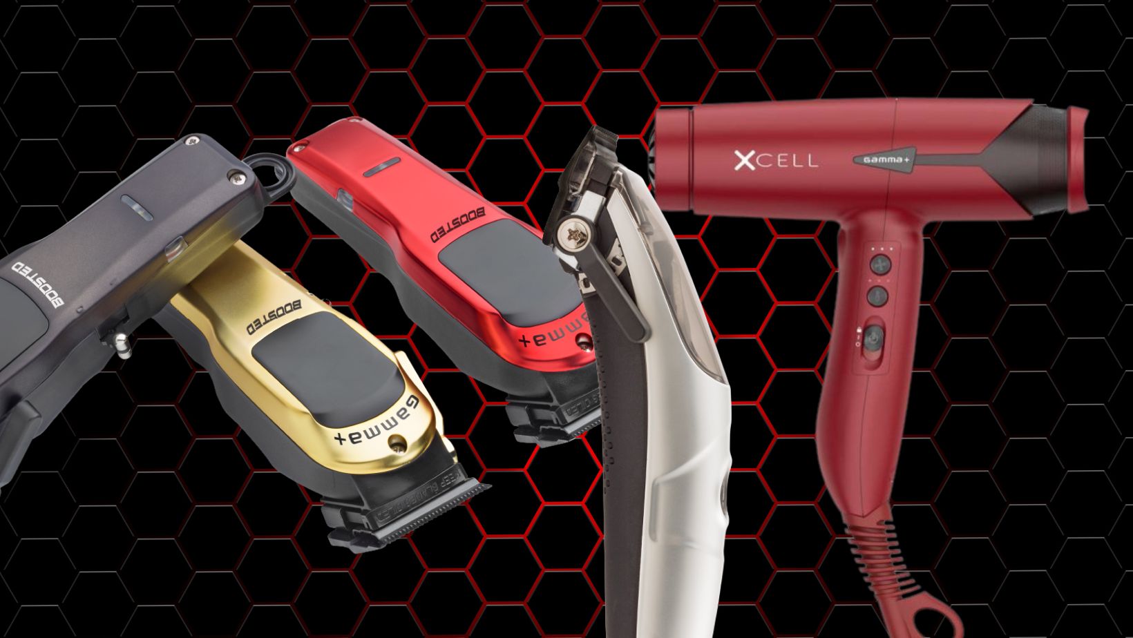 GAMMA+ BOOSTED CLIPPER profesionální strojek na vlasy + stylingový ...